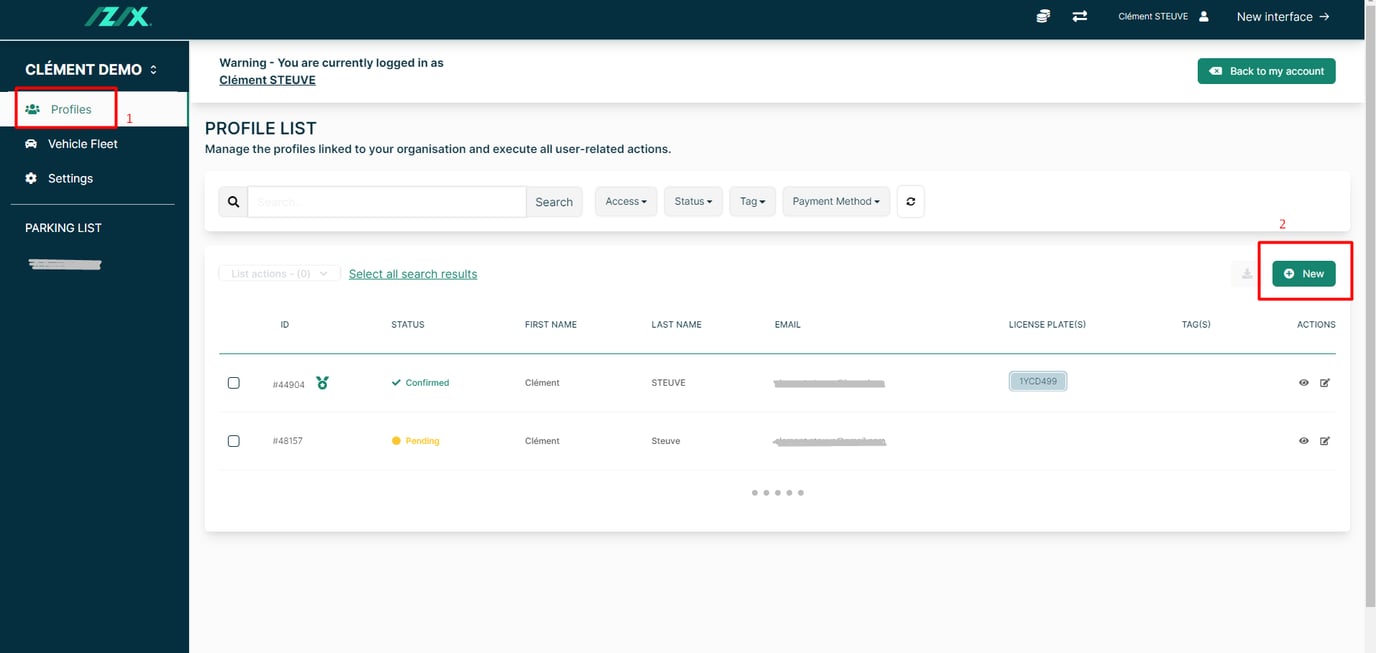 What is the procedure for inviting a profile that is already part of ...